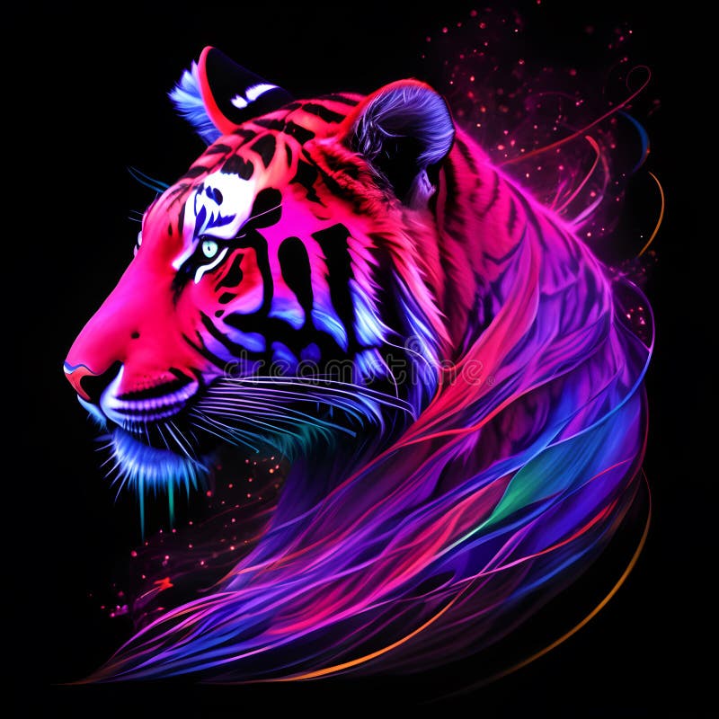Tiger Neon Light Stock Illustrations – 414 Tiger Neon Light Stock ...
