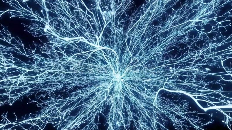 Abstract Light Network Forming Connection Slow Motion Stock Video ...