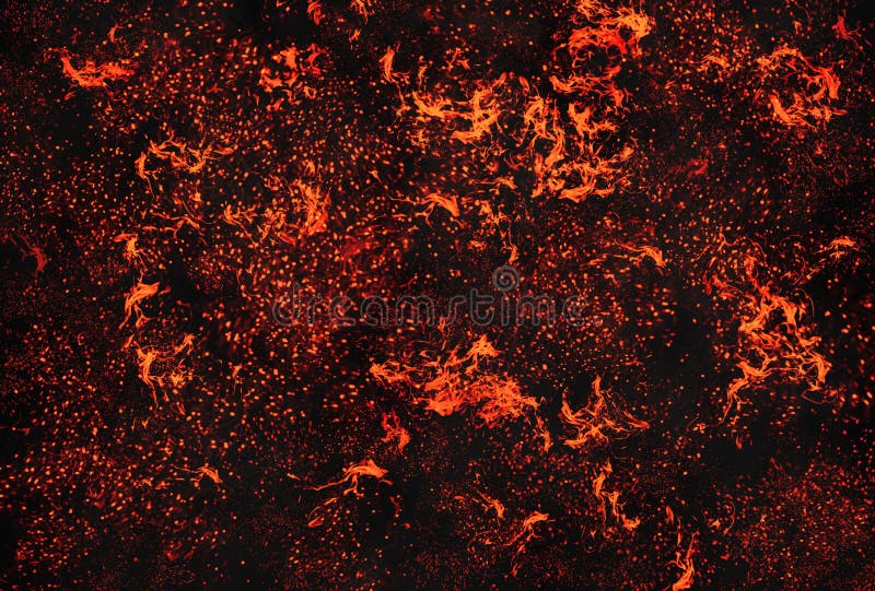 Abstract Light Orange Blaze Fire Flame Glitter Vintage Particles ...