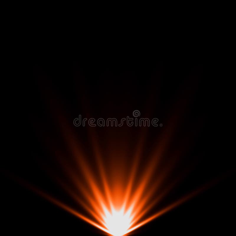 Abstract Light Orange Spotlight Warm Ray Light Effect Overlay Realistic ...