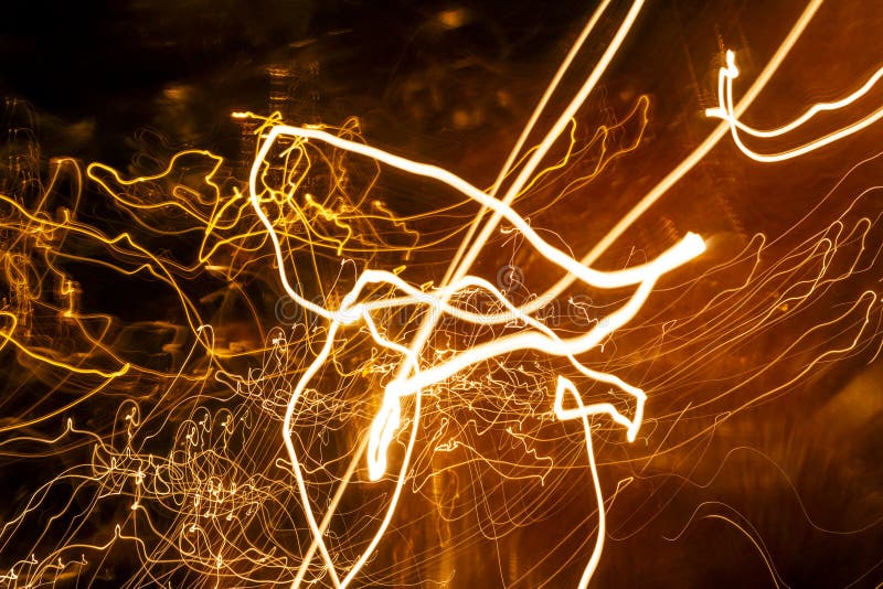 Abstract Light Painting with Candle Light - Blurred Lights Background ...