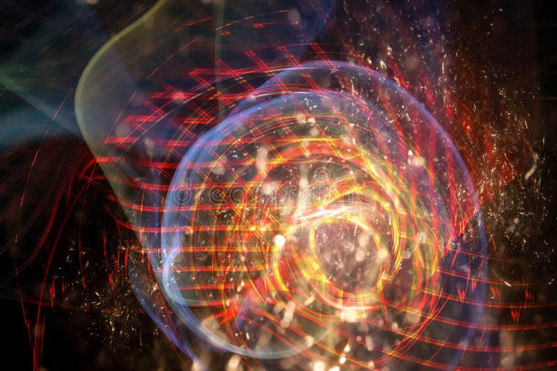 Abstract Light Painting Photography. Long Exposure Photography Stock ...