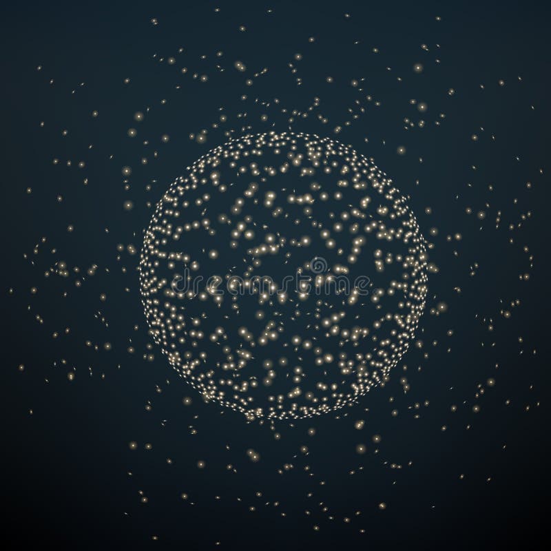 Abstract Particles on Transparent Background Stock Vector ...