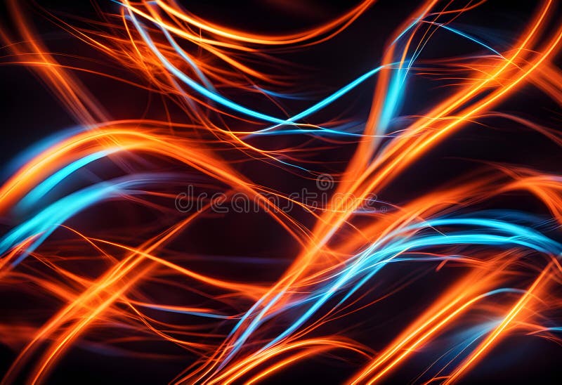 Abstract Light Pattern. Blurred Neon Lights Stock Illustration ...