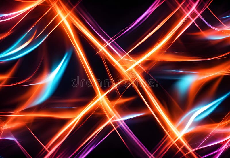 Abstract Light Pattern. Blurred Neon Lights Stock Illustration ...
