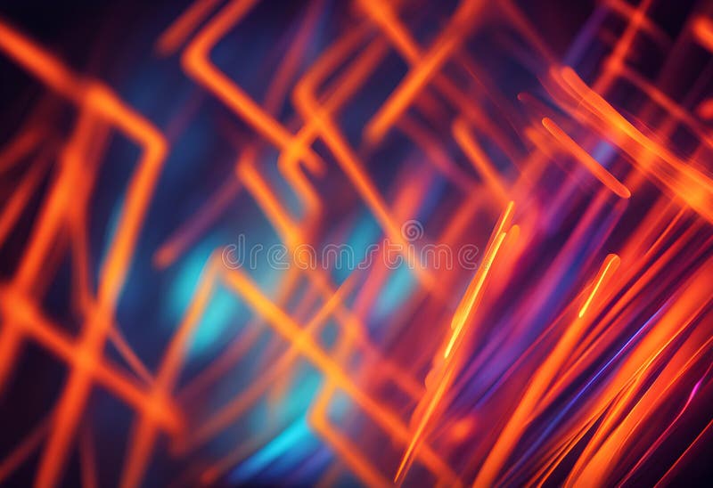 Abstract Light Pattern. Blurred Neon Lights Stock Illustration ...