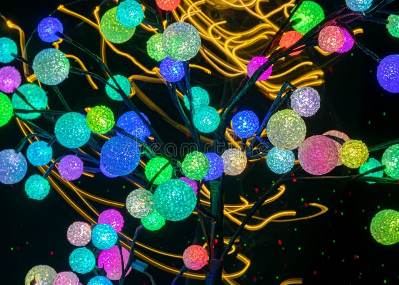 Abstract Light Pattern, Long Exposure, Waves and Swirls on a Black ...