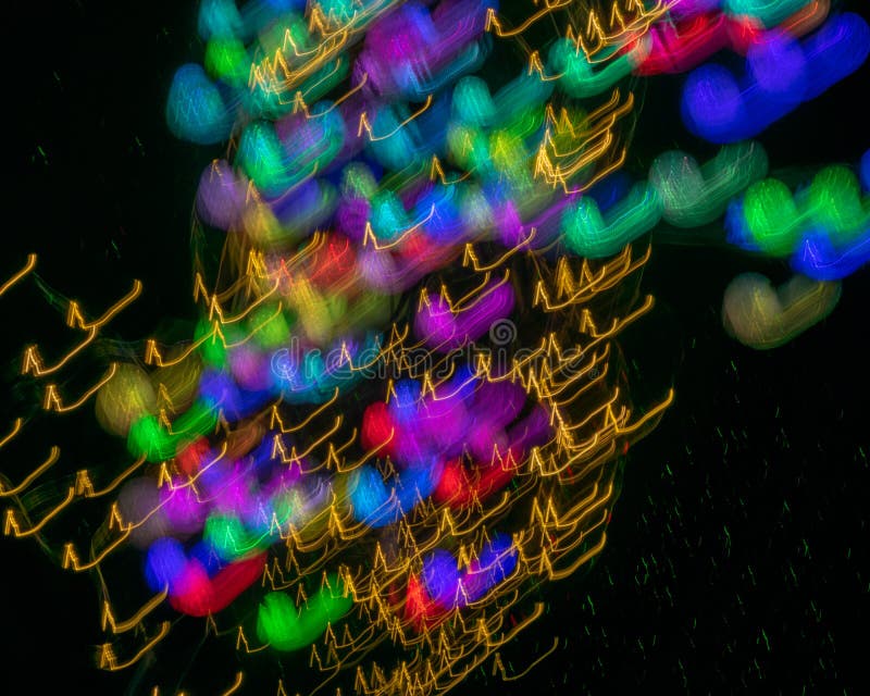 Abstract Light Pattern, Long Exposure, Waves and Swirls on a Black ...