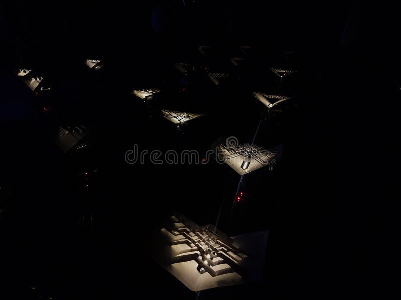 Abstract Light Pattern in a Modern Art Exhibition Editorial Photography ...