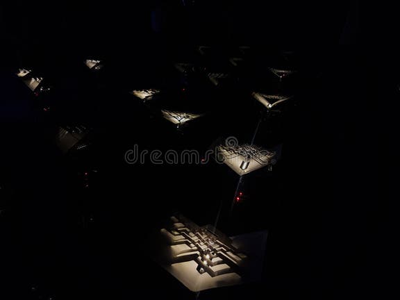 Abstract Light Pattern in a Modern Art Exhibition Editorial Photography ...