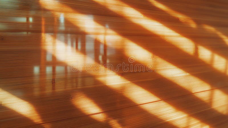 Abstract Light Patterns on Smooth Bamboo Wall Surface for Interior ...