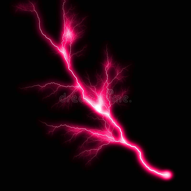 Abstract Light Pink Lighting Natural Thunder Realistic Magic Overlay ...