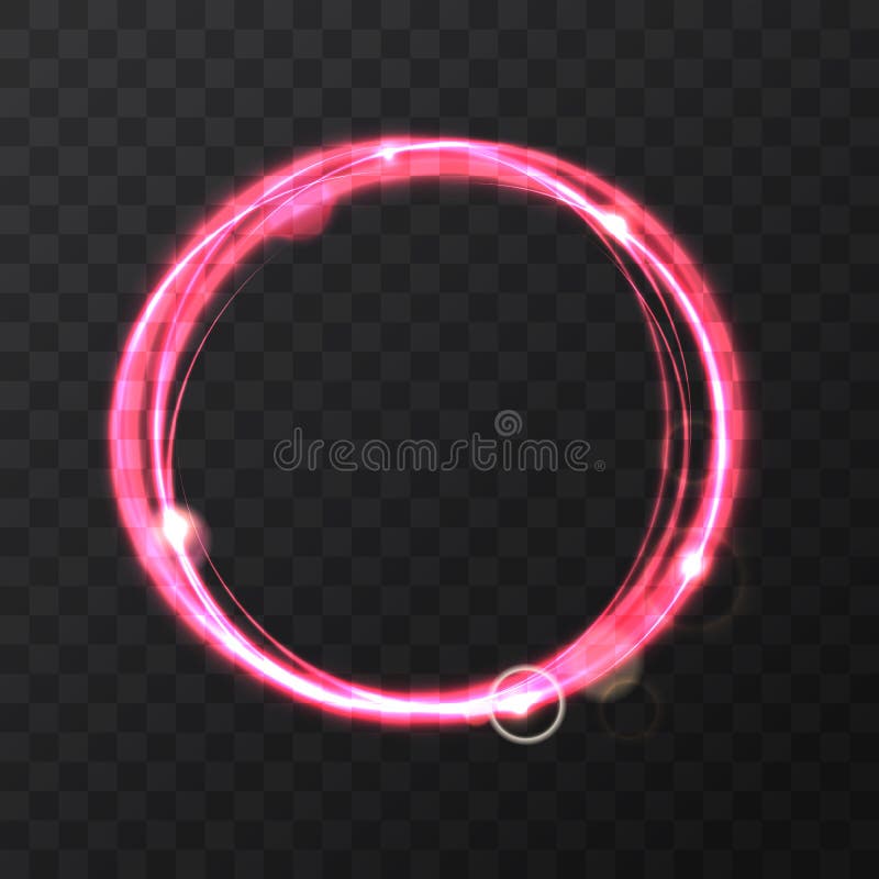 Abstract Light Pink Vector Circle on Transparent Background. Round ...
