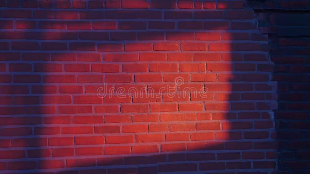 Abstract Light Projection on Brick Wall Textured Surface - Creative ...