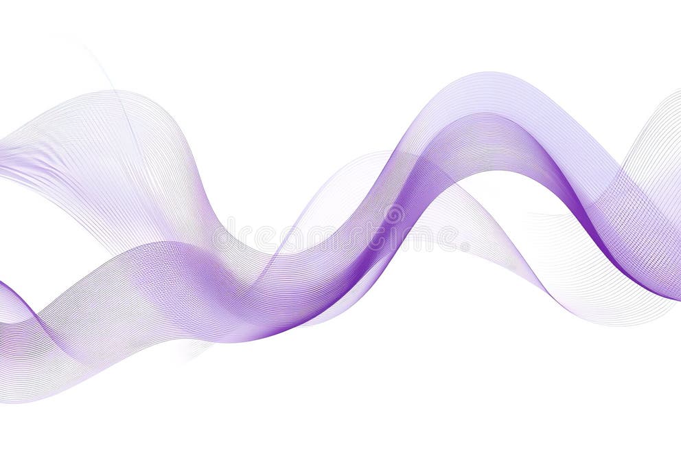 Abstract Light Purple Wavy Lines Pattern on White Background Modern ...