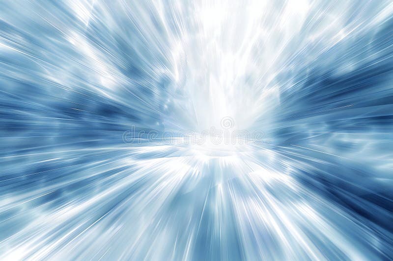 Abstract Light Rays Background, White and Blue Colors on a White ...