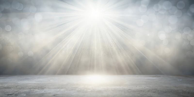 Abstract Light Rays on Concrete Surface with Soft Bokeh Background ...