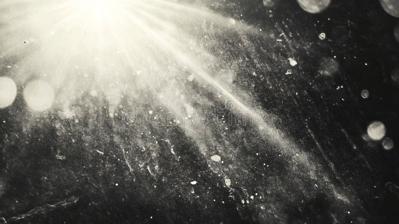 Abstract Light Rays and Dust Particles on Dark Background Stock Photo ...
