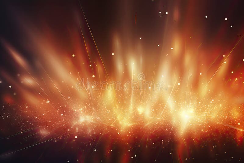Abstract Light Rays Effect with Dots and Sparks Stock Illustration ...