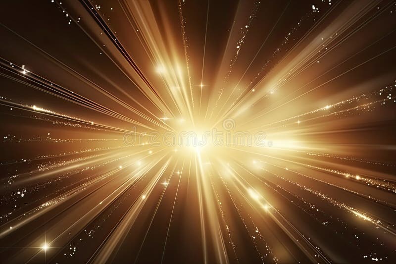 Abstract Light Rays Effect with Dots and Sparks Stock Illustration ...