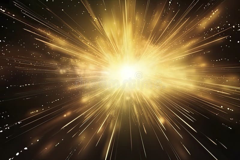 Abstract Light Rays Effect with Dots and Sparks Stock Illustration ...