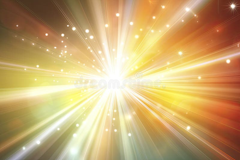 Abstract Light Rays Effect with Dots and Sparks Stock Illustration ...