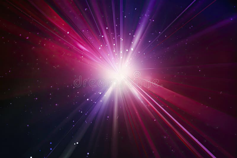 Abstract Light Rays Effect with Dots and Sparks Stock Illustration ...