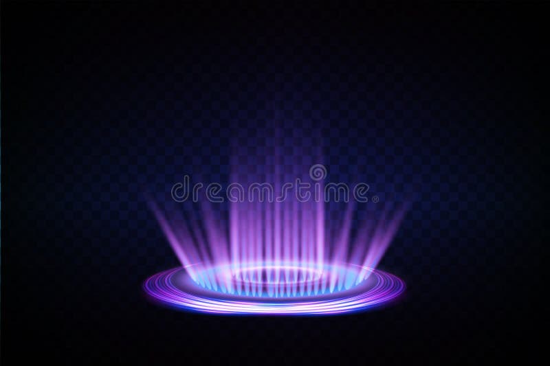Abstract Light Rays Emanating Beautifully from a Circular Base with ...