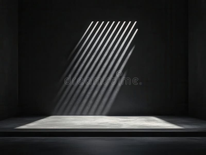 Abstract Light Rays Forming Geometric Shapes, Deep Shadows, High ...