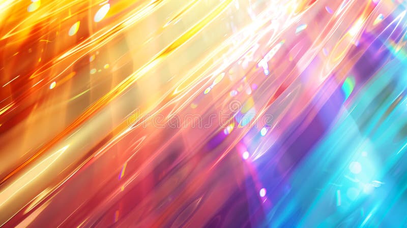 Abstract Light Rays and Rainbow Colors, Light Beams with Iridescent ...