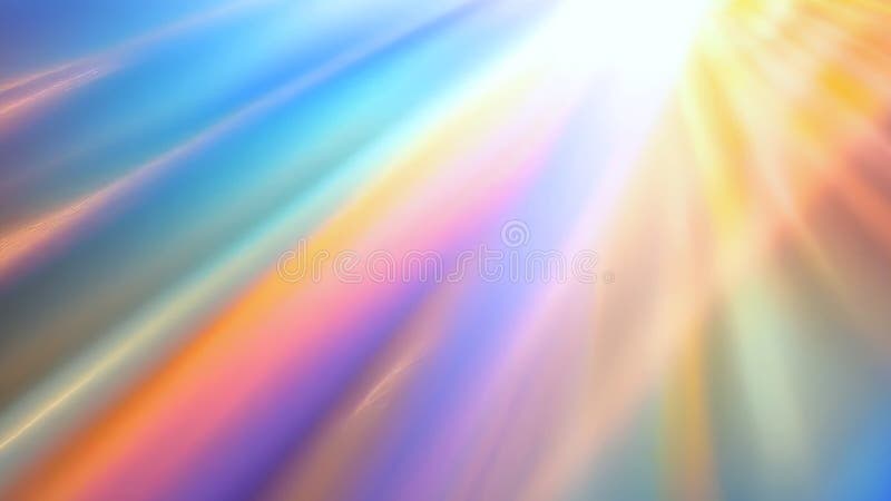 Abstract Light Rays and Rainbow Colors, Light Beams with Iridescent ...