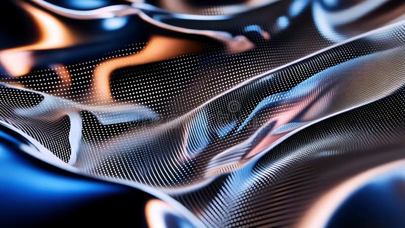 Abstract Light Reflection with Futuristic Neon Textures Stock Footage ...
