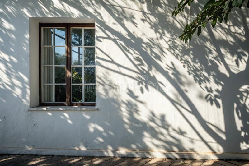 Abstract Light Reflections and Shadows on White Wall Stock Illustration ...