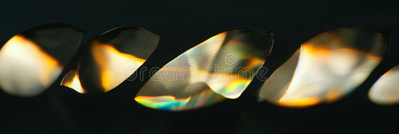 Abstract Light Refraction Colorful Glowing Shapes Iridescent Texture ...