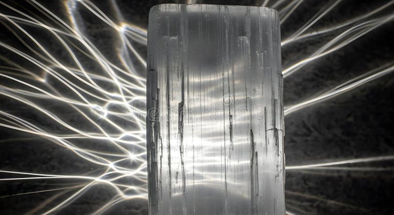 Abstract Light Refraction through a Selenite Crystal, Creating a ...