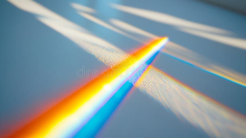 Abstract Light Refraction Spectrum Rainbow Effect Stock Illustration ...