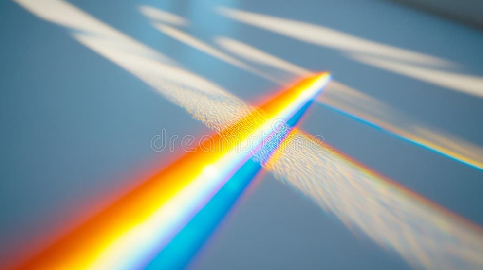 Abstract Light Refraction Spectrum Rainbow Effect Stock Illustration ...