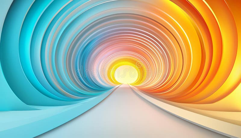 Abstract Light Rings, Layered Glow Effects, Sleek Symmetry, 3D ...