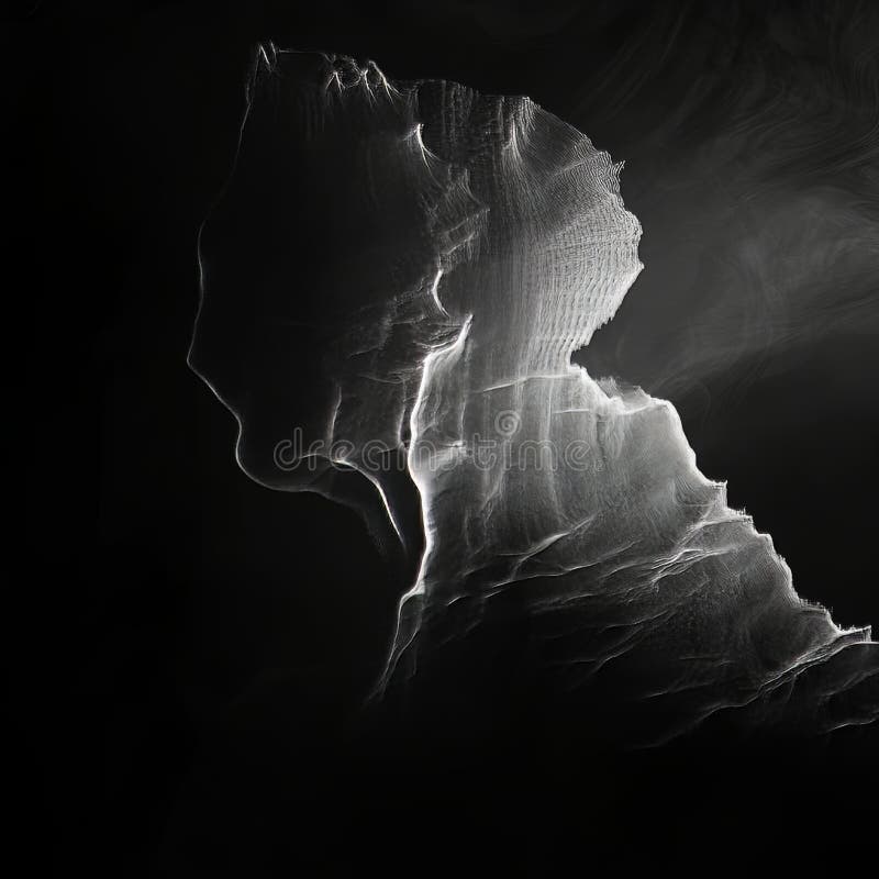 Abstract Light Sculpture with Dynamic Shadows and Textures in ...