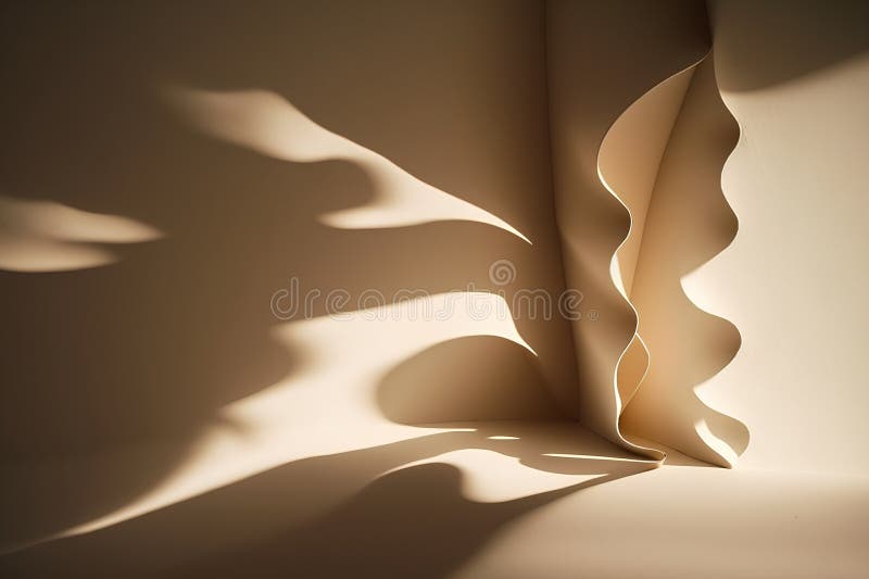 Abstract Light and Shadow on the Wall. 3d Render Illustration Stock ...