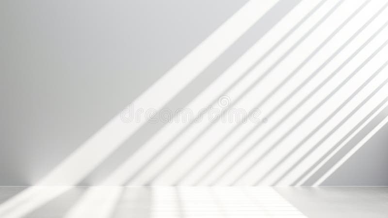 Abstract Light and Shadow on a White Wall. Generative AI Stock ...