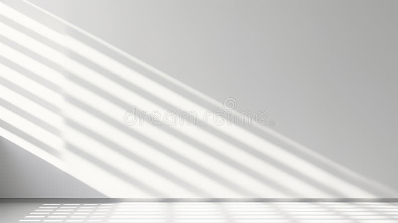 Abstract Light and Shadow on a White Wall. Generative Ai Stock ...