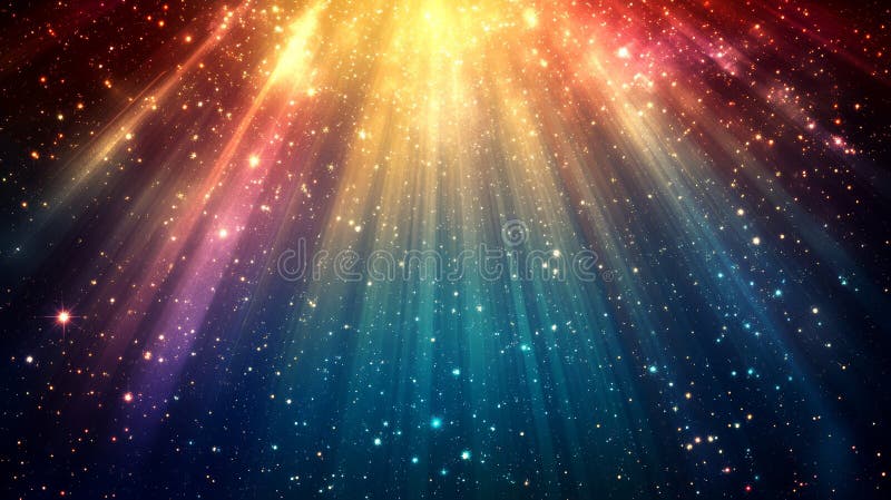 Abstract Light Spectrum Design with Vibrant Lines and Stars Against a ...