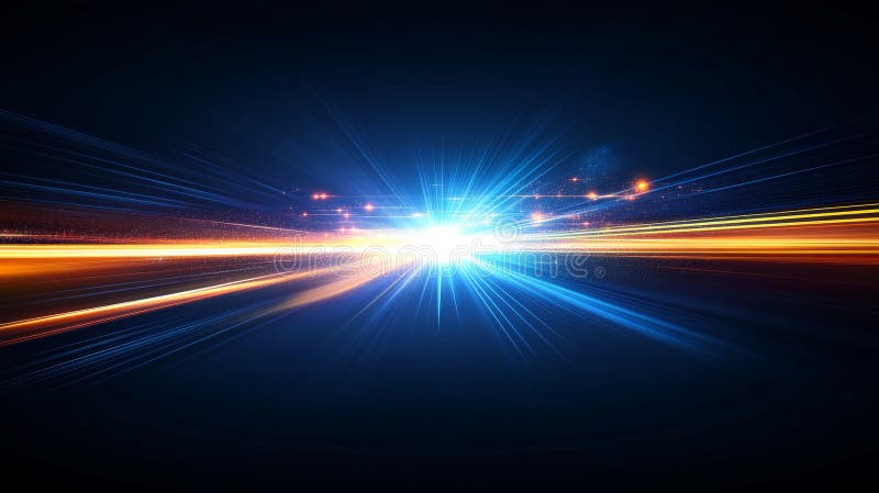 Abstract Light Speed Motion Background, Fast Technology Movement, Blue ...