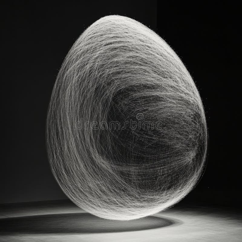 Abstract Light Sphere Art with Intricate Fiber Patterns in Motion Stock ...
