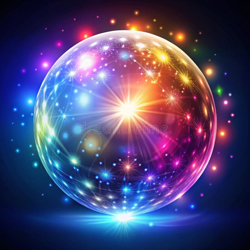 Abstract Light Sphere Effect Background Stock Illustration ...