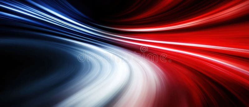 Abstract Light Streaks in Blue and Red Stock Illustration ...
