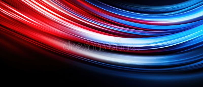 Abstract Light Streaks in Blue and Red Stock Illustration ...
