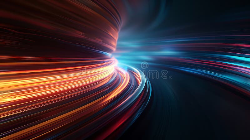 Abstract Light Streaks Conveying Motion, Bright and Vibrant, Digital ...