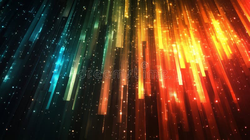 Abstract Light Streaks Digital Art Design Stock Illustration ...